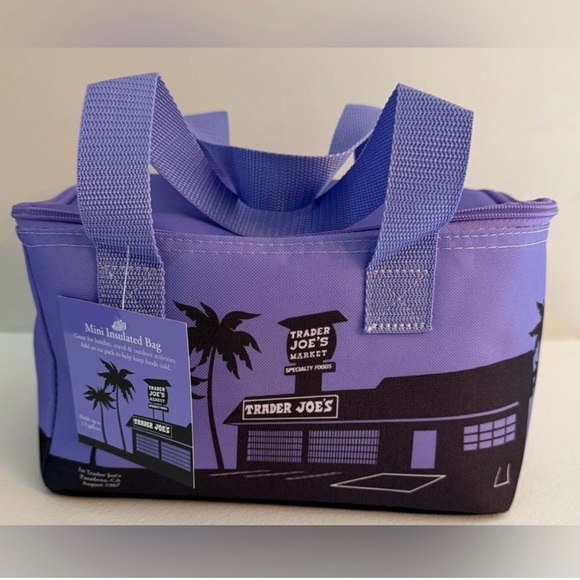 Trader Joe’s | Bags | Trader Joes Purple Mini Insulated Bag | Poshmark